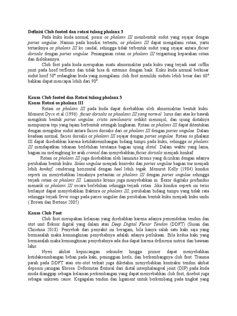Club Foot dan Rotasi Os Phalanx III | PDF | Ilmu Sosial | Kajian Bahasa ...