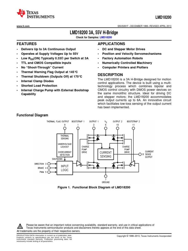 LMD18200 | PDF | Diode | Capacitor
