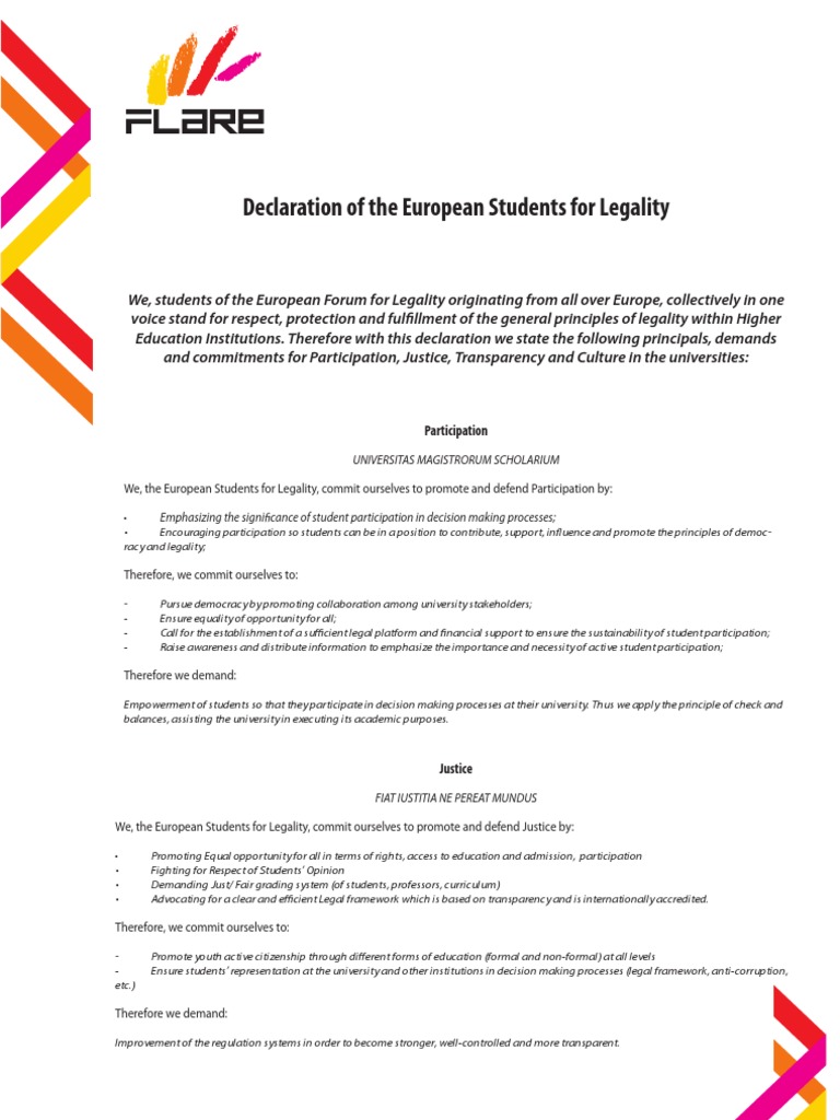 Declaration | PDF | Transparency (Behavior) | European Union