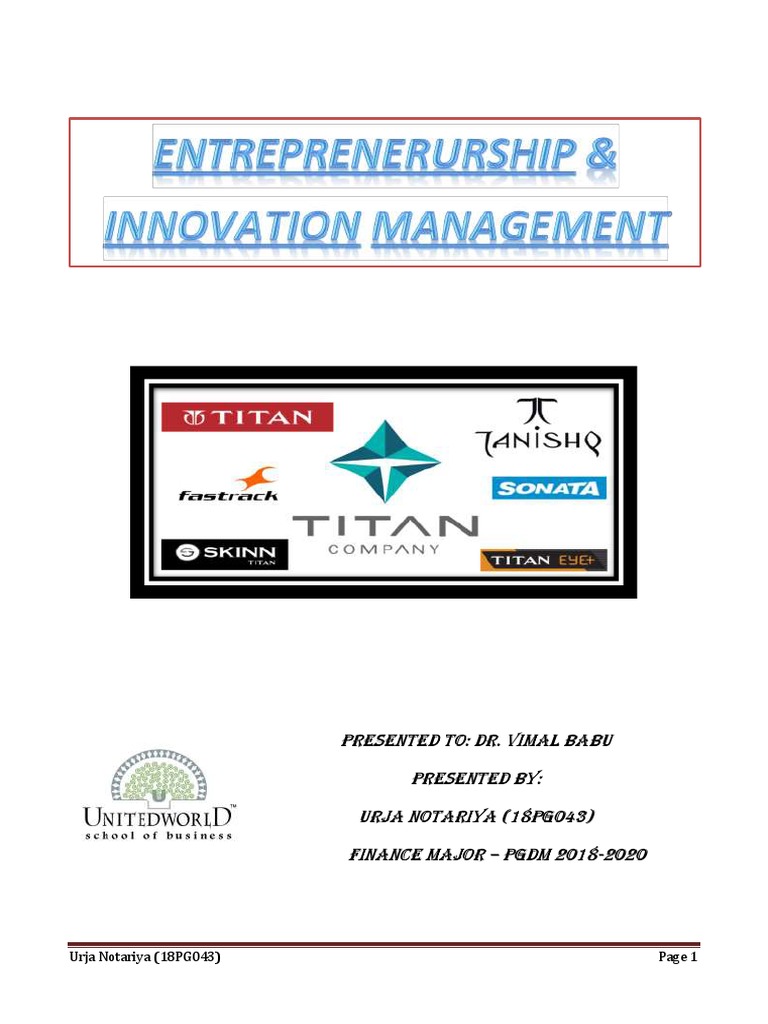 Case Study Titan | PDF | Fashion | Business