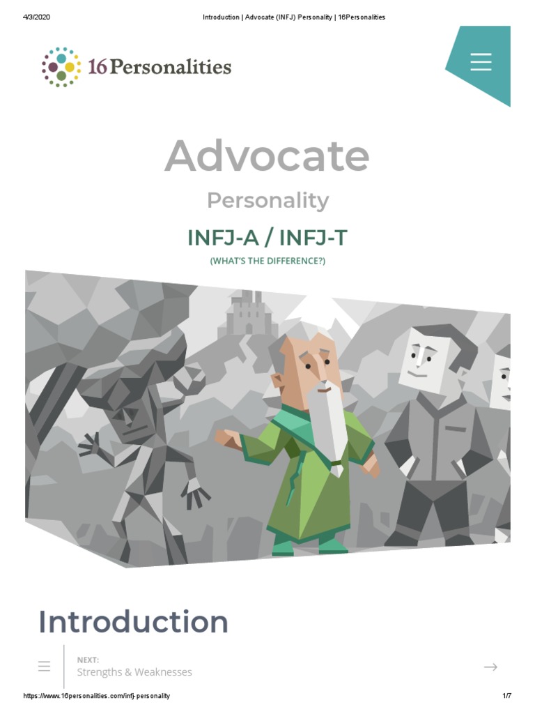 Introduction - Advocate (INFJ) Personality - 16personalities | PDF ...