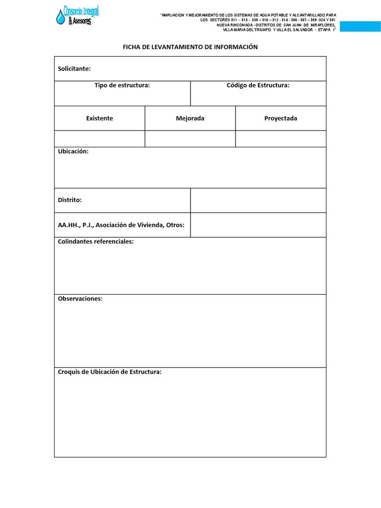 Ficha de Levantamiento de Información para Revisar | PDF