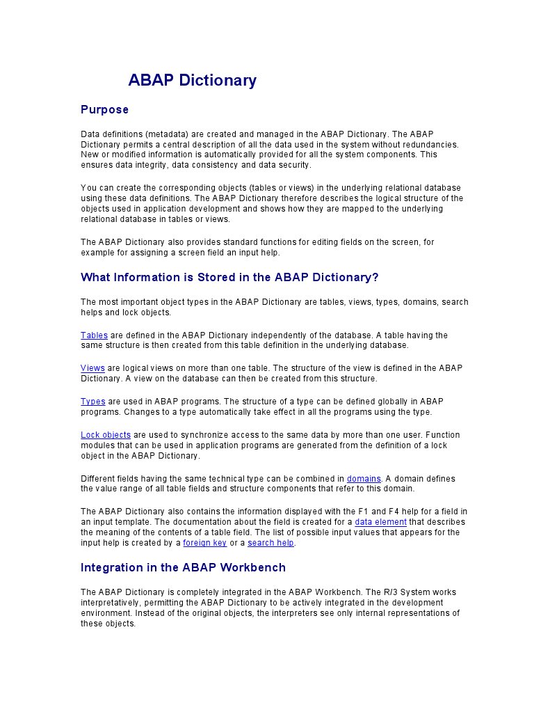 ABAP Dictionary | PDF | Databases | Software Engineering
