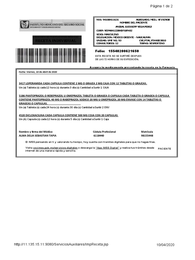 Receta | PDF | Química medicinal | Ciencias farmacéuticas