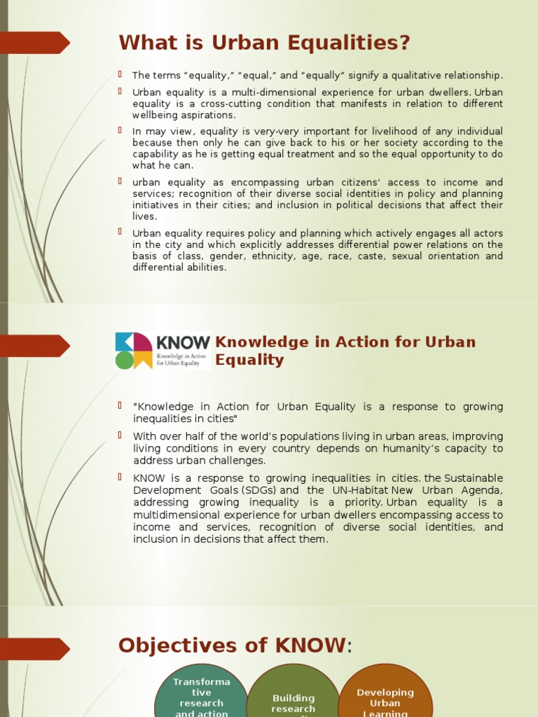 Theory of Urban Equalities | PDF | Social Equality | Social Inequality