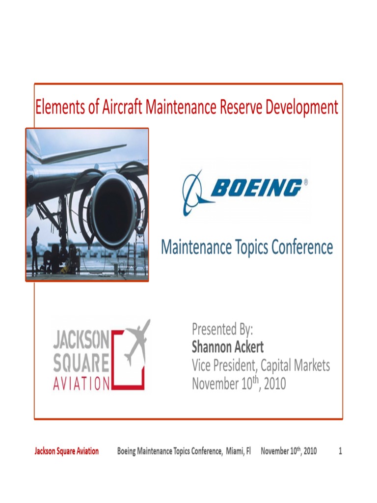 Elements of Aircraft Maintenance Reserve Development PDF | PDF | Flight ...