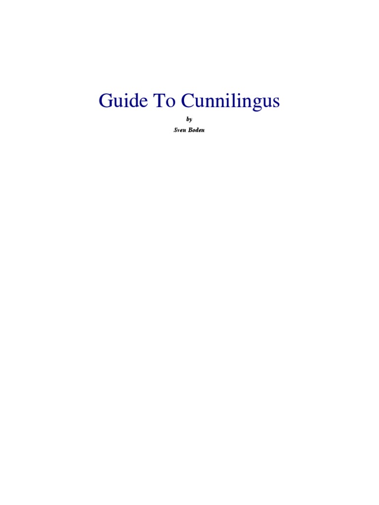 Guide To Cunnilingus | PDF | Clitoris | Oral Sex