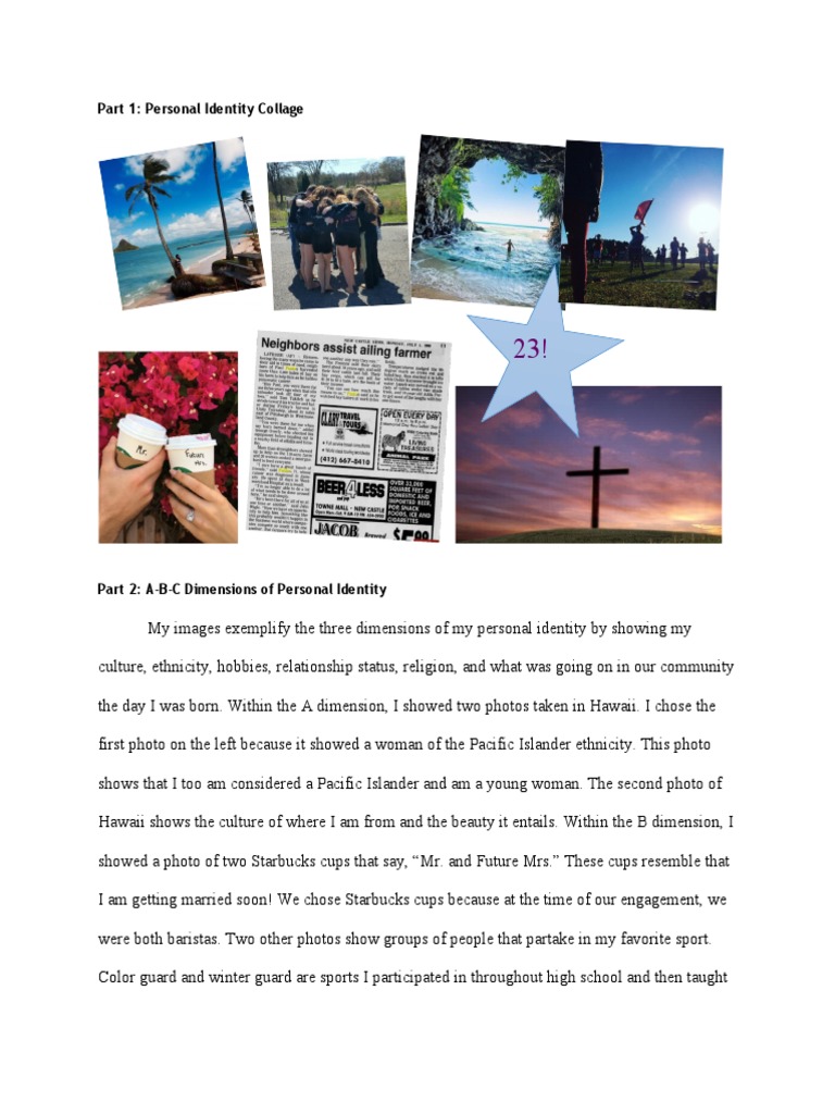 Part 1: Personal Identity Collage | PDF | Identity (Social Science ...