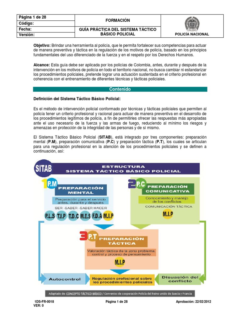Guia Actualizada Sitab PDF | PDF | Autodefensa | Policía