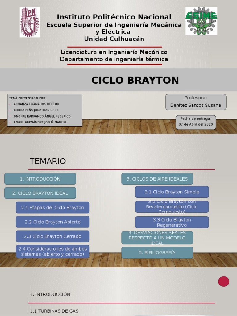Ciclo Brayton | PDF | Motor de combustión interna | Motor a reacción