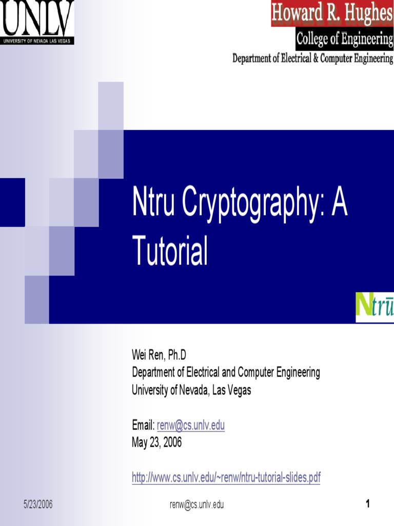 Ntru Cryptography: A Tutorial | PDF | Military Communications ...