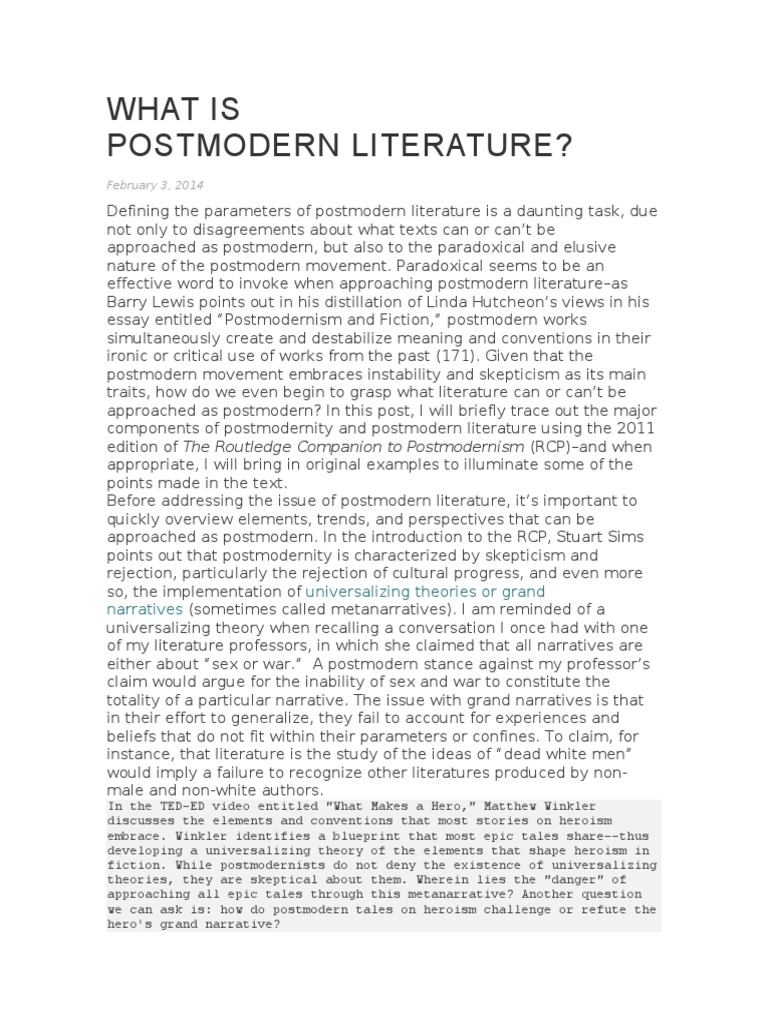 WHAT IS POSTMODERNism? | PDF | Postmodern Literature | Postmodernism
