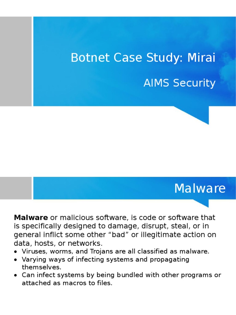 BotNet Case Study | PDF | Malware | Computer Virus
