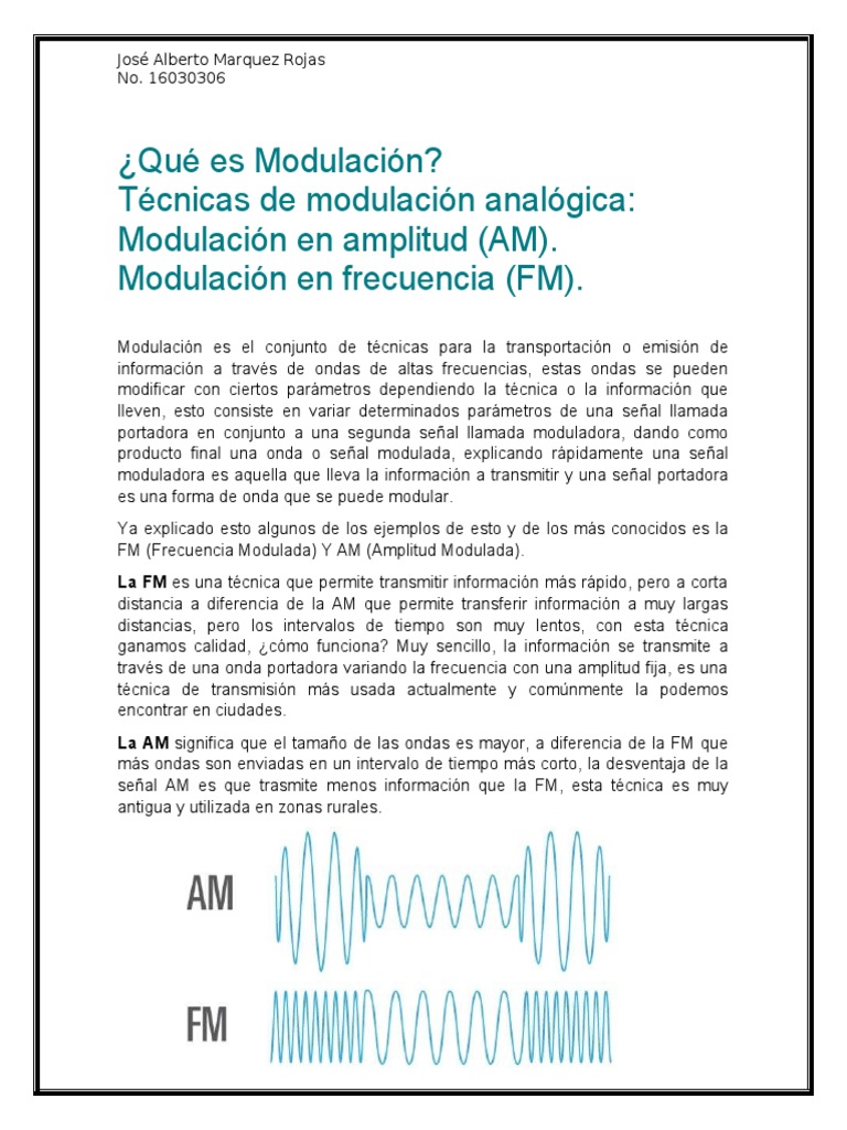 Qué Es Modulación | PDF | Modulación | Modulación de frecuencia