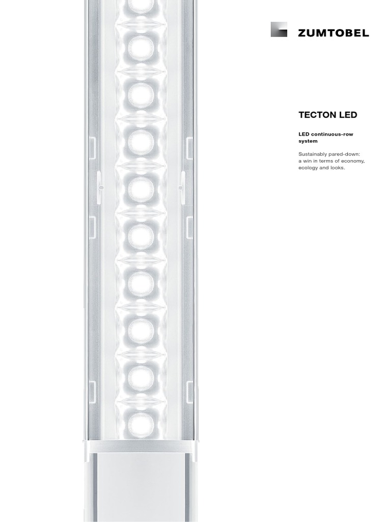 Tecton Led: LED Continuous-Row System | PDF | Lighting | Kilowatt Hour