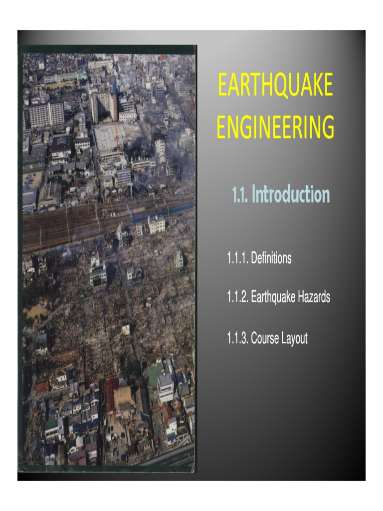 Introduction to Earthquake Engineering Fundamentals | PDF | Earthquakes ...