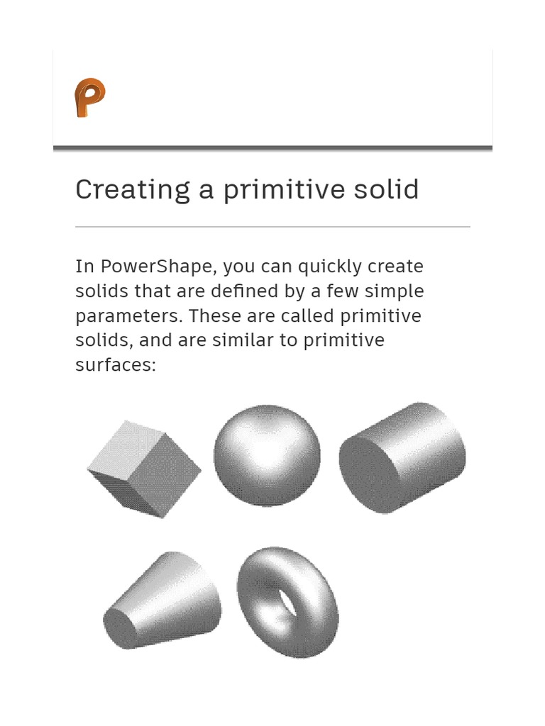 Powershape Primitive Solid | PDF