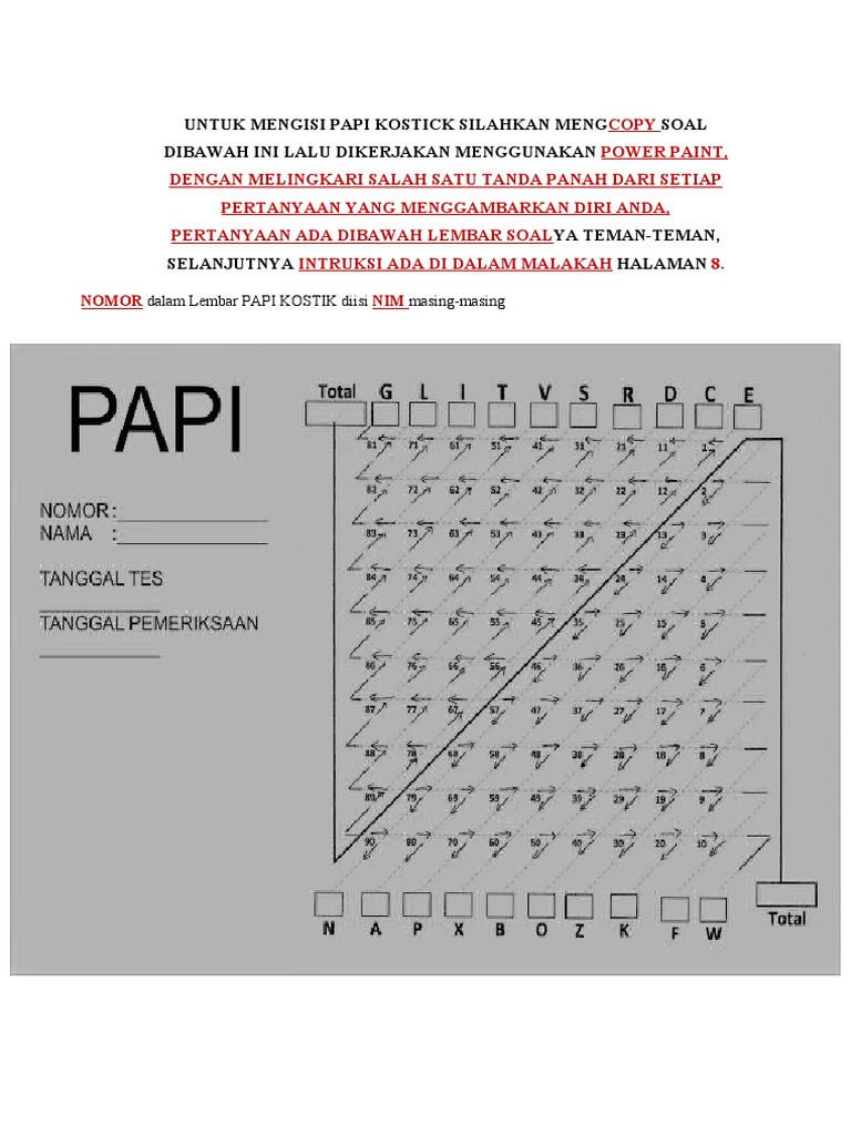 Soal Tes Papi Kostick | PDF