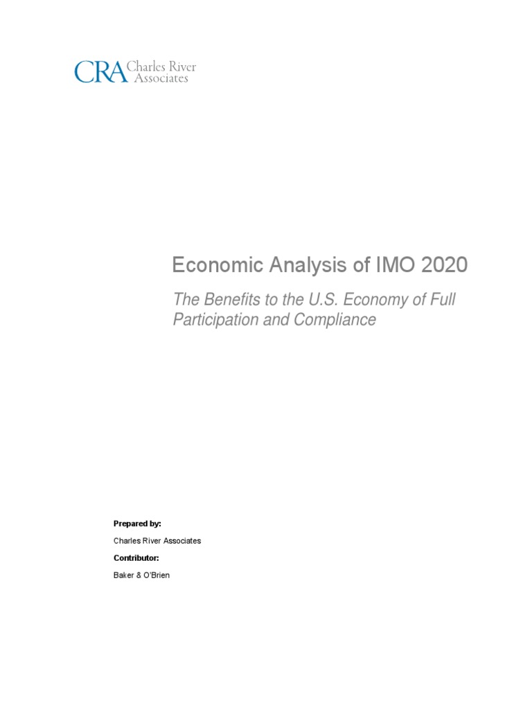 CRA Report On IMO 2020 June 2019 | PDF | Fuel Oil | Oil Refinery