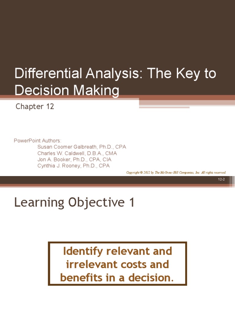 Differential Analysis: The Key To Decision Making | PDF | Expense ...
