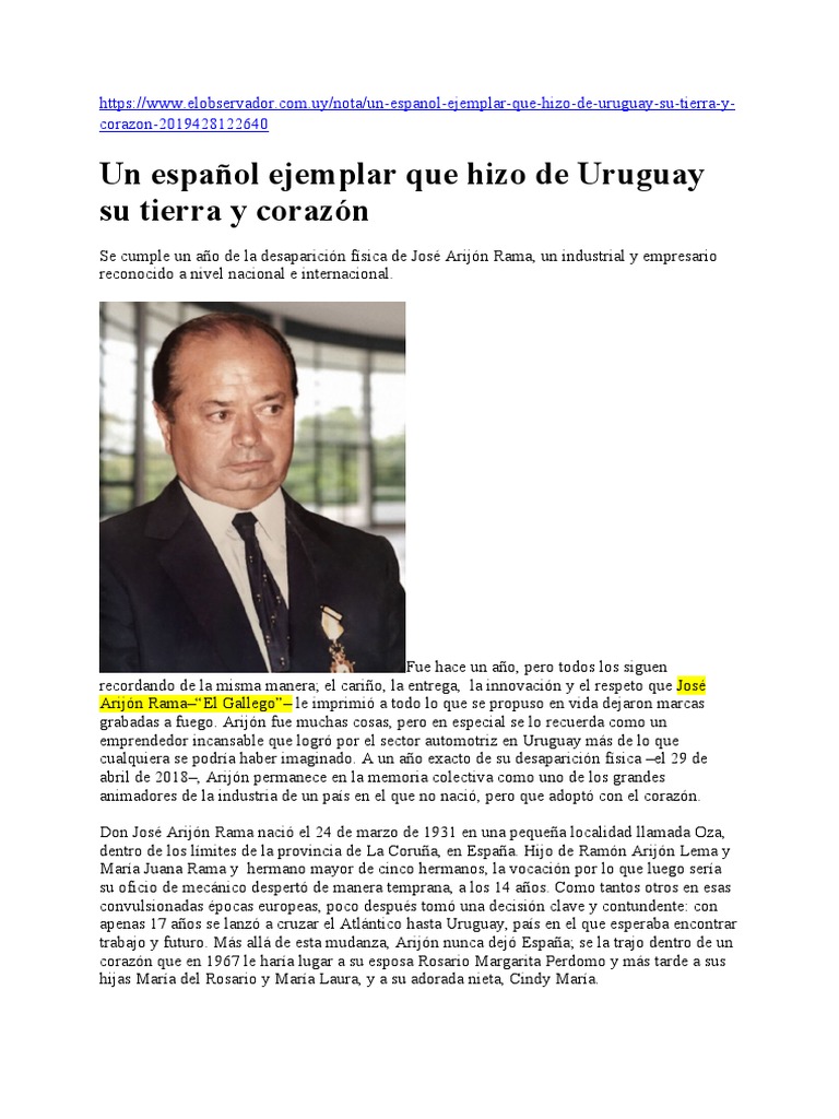 José Arijón: Legado en Uruguay | PDF | BMW | Uruguay