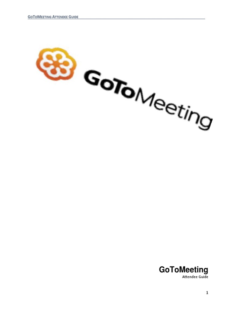 GoToMeeting Attendee Guide | PDF | Web Conferencing | System Software