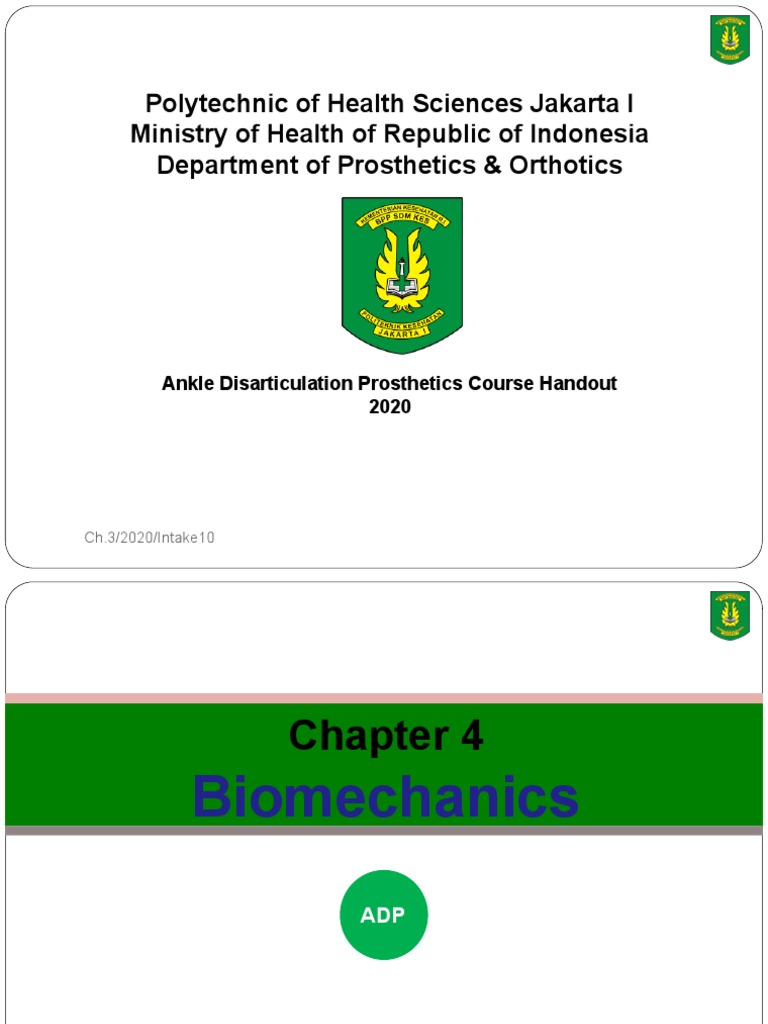 Biomechanics of Ankle Disarticulation | PDF | Prosthesis | Amputation