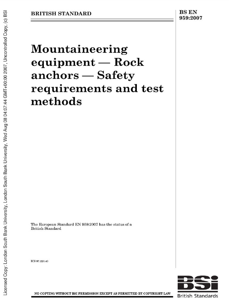 BS en 959 2007 | PDF