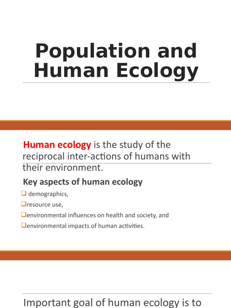 Human Ecology and Population Dynamics | PDF | Ecology | Natural Environment