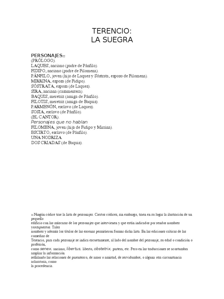 Terencio La Suegra En Tanga Pdf Amor
