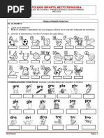 Evaluacion Acumulativa-Español - Grado Primero | PDF