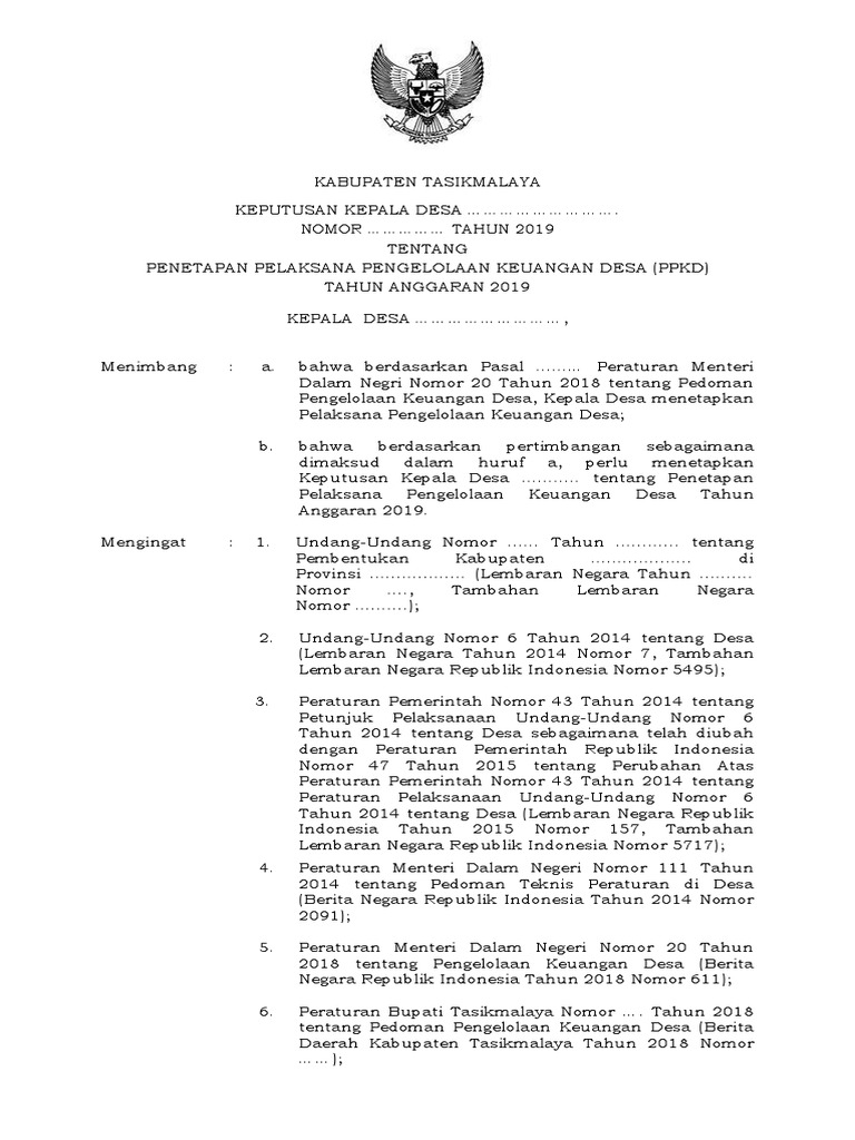 Contoh SK PPKD | PDF