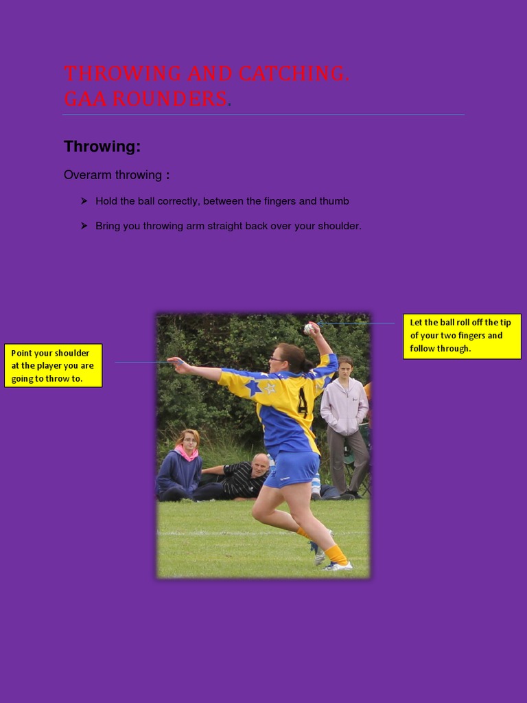 Rounders Throwing and Catching Drills | PDF | Sports & Recreation ...