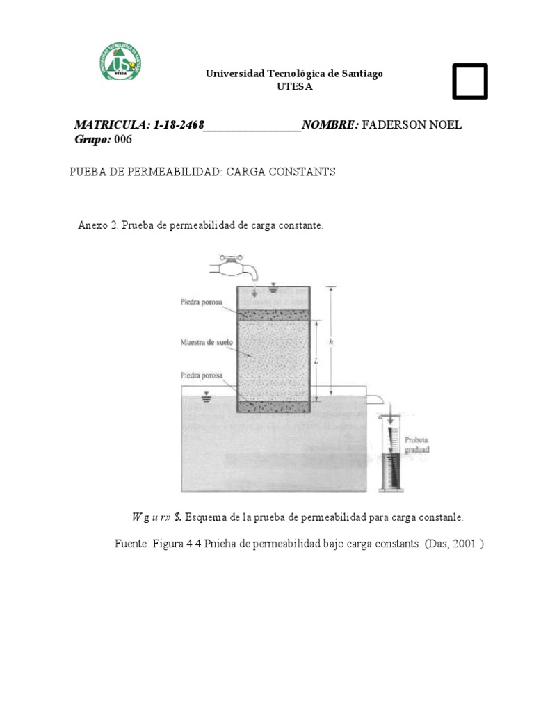 Prueba de Permeabilidad en Suelos | PDF