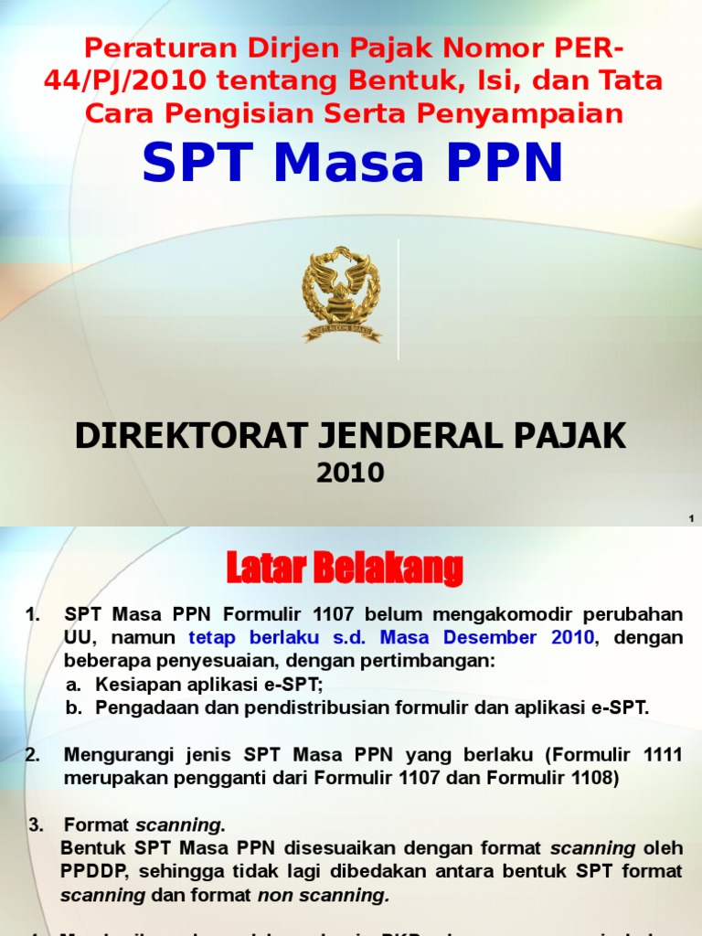 Pelajaran Materi SPT Masa PPN 1111 | PDF | Pengelolaan Keuangan & Uang