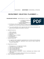 SOP for Recruitment & Selection (Final draft) | PDF | Human Resource ...