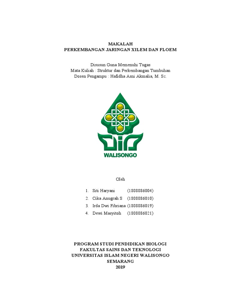 Perkembangan Jaringan Xilem dan Floem | PDF