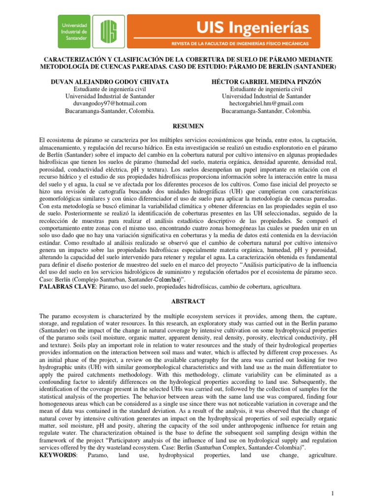 Articulo Duvan&Gabriel PDF | PDF | Suelo | Clima