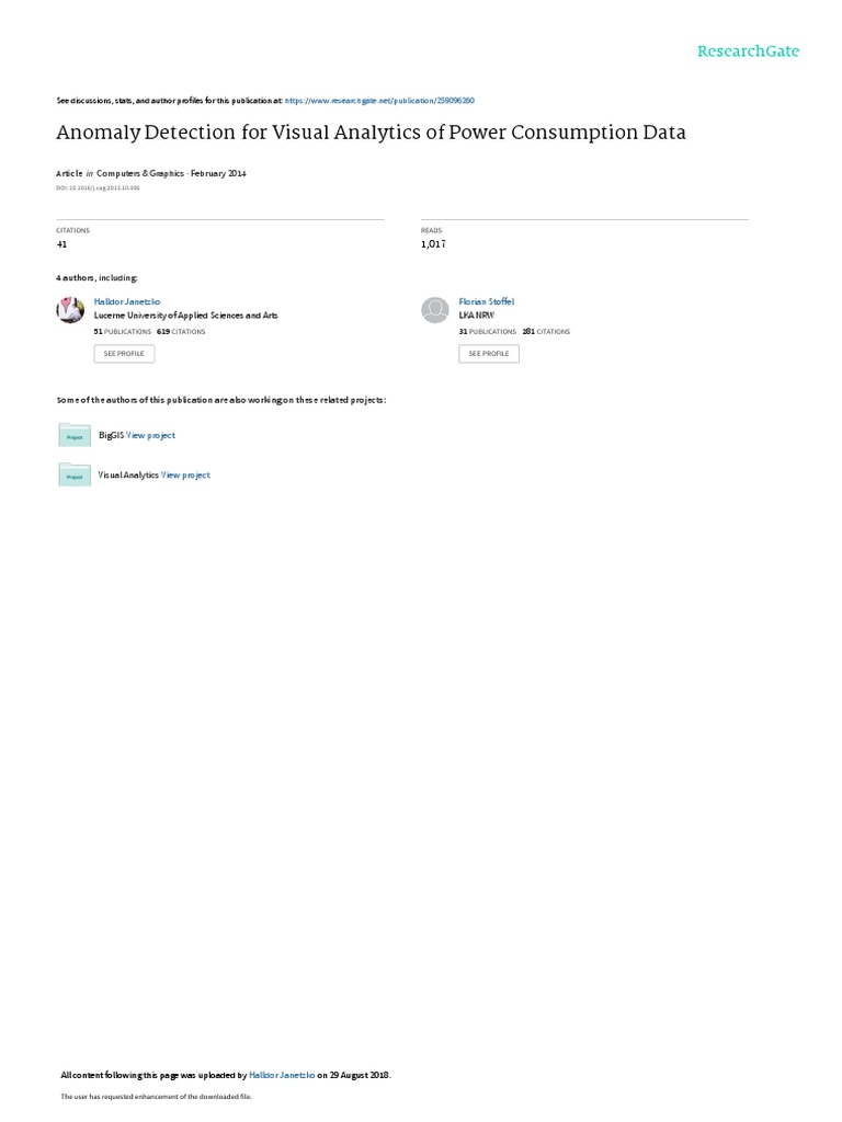 Anomaly Detection Using Visualisation | PDF | Time Series | Cluster ...