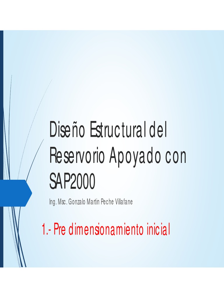 Diseno Estructural Del Reservorio Apoyado Con Sap 2000 PDF | PDF | Doblar | Física Aplicada e ...