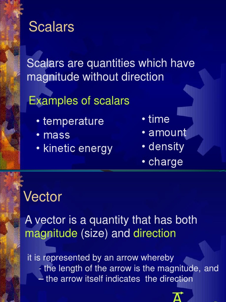 Scalar and Vectors | Download Free PDF | Euclidean Vector | Cartesian ...