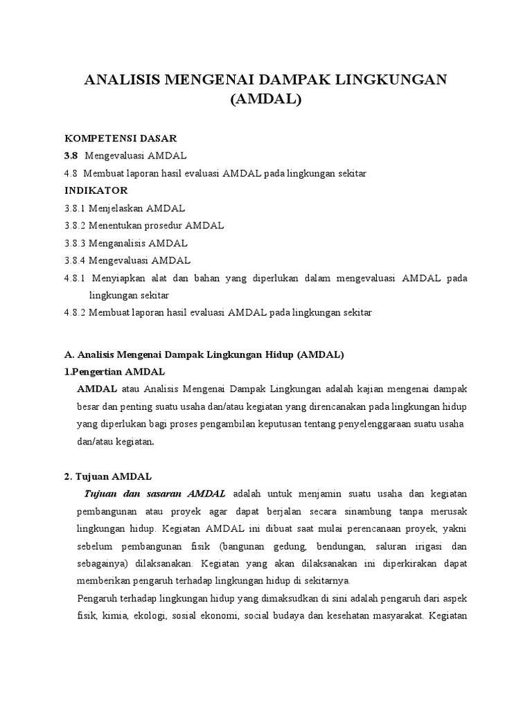 Amdal-Ipa Ak | PDF