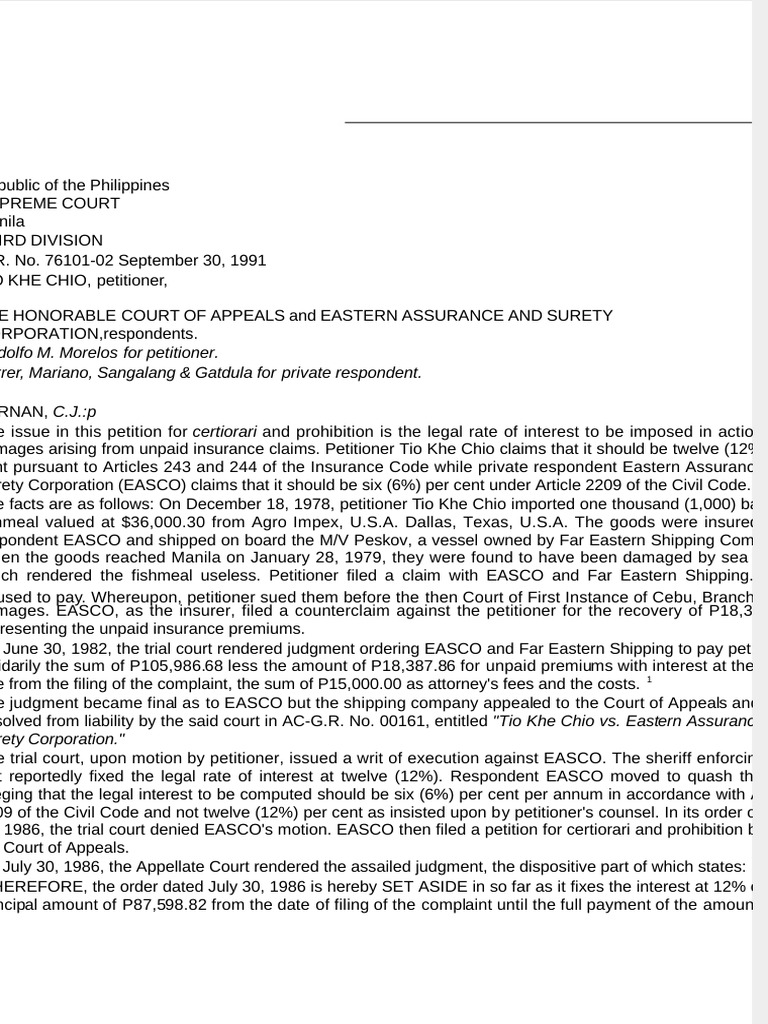 Vdocuments - MX - Tio Khe Chio Vs Ca | PDF | Law