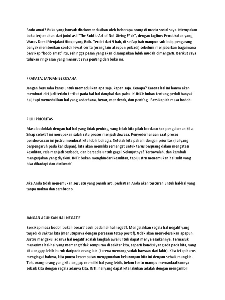 Bodo Amat - Buku | PDF