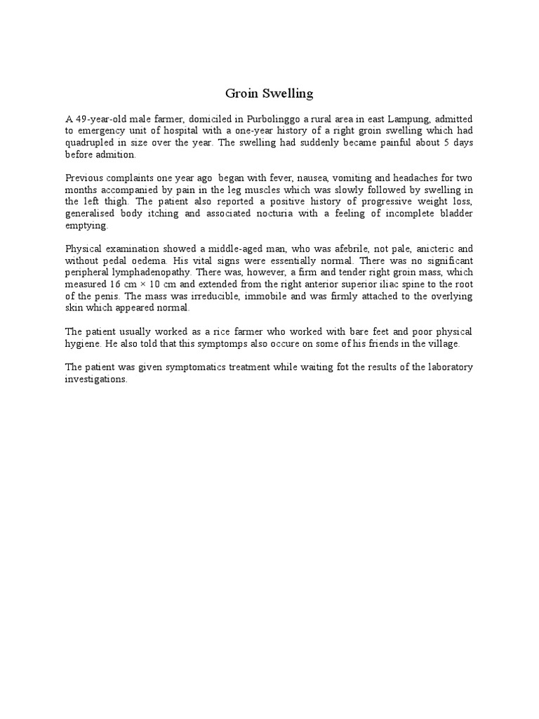 Groin Swelling | PDF