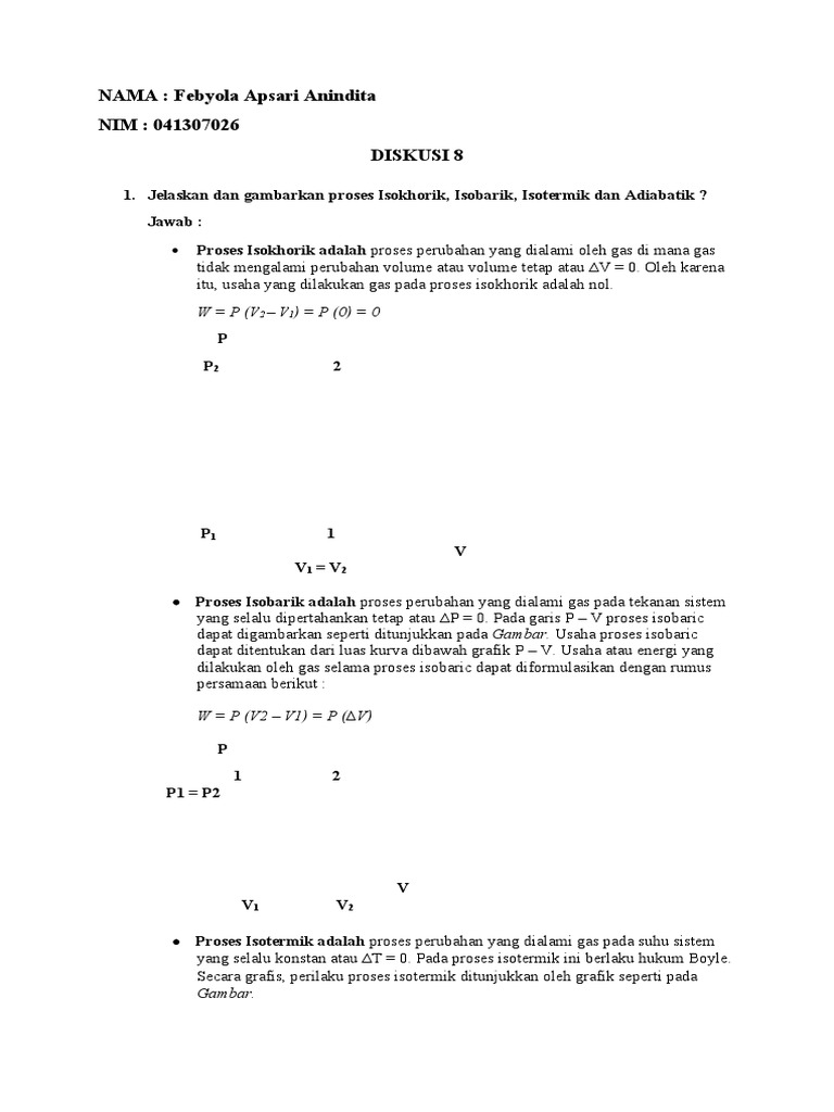 Proses Termodinamika & Mesin Carnot | PDF