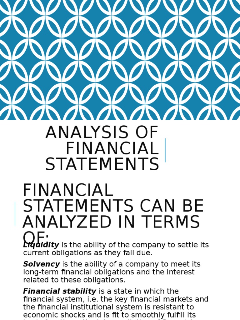 Analysis of Financial Statements | PDF | Income Statement | Financial ...