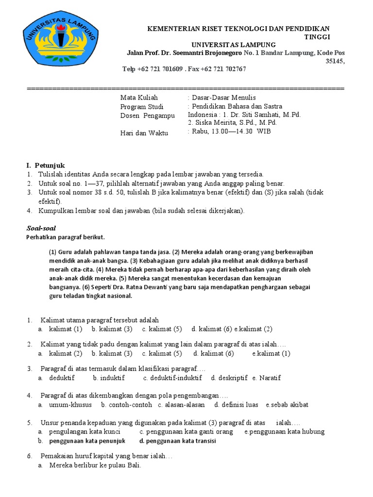 Annisa Safitri 1913041033 (Uts Dasar-Dasar Menulis) | PDF