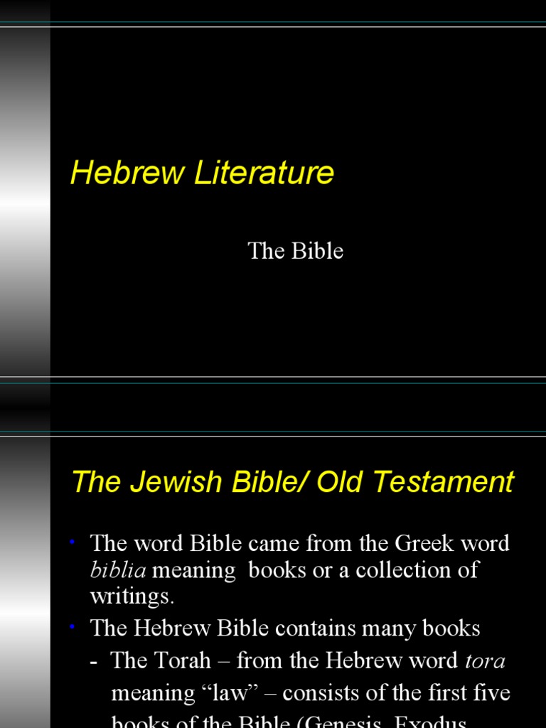 Hebrew Literature: The Bible | PDF | Hebrew Bible | Ketuvim