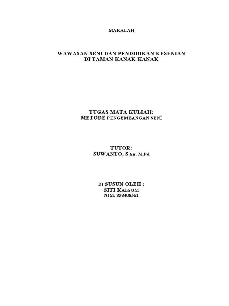 Makalah Seni | PDF